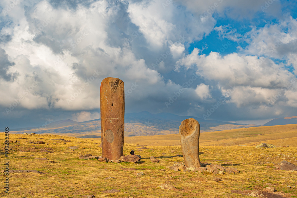 A vishapakar also known as vishap stone, vishap stelae, serpent stone ...