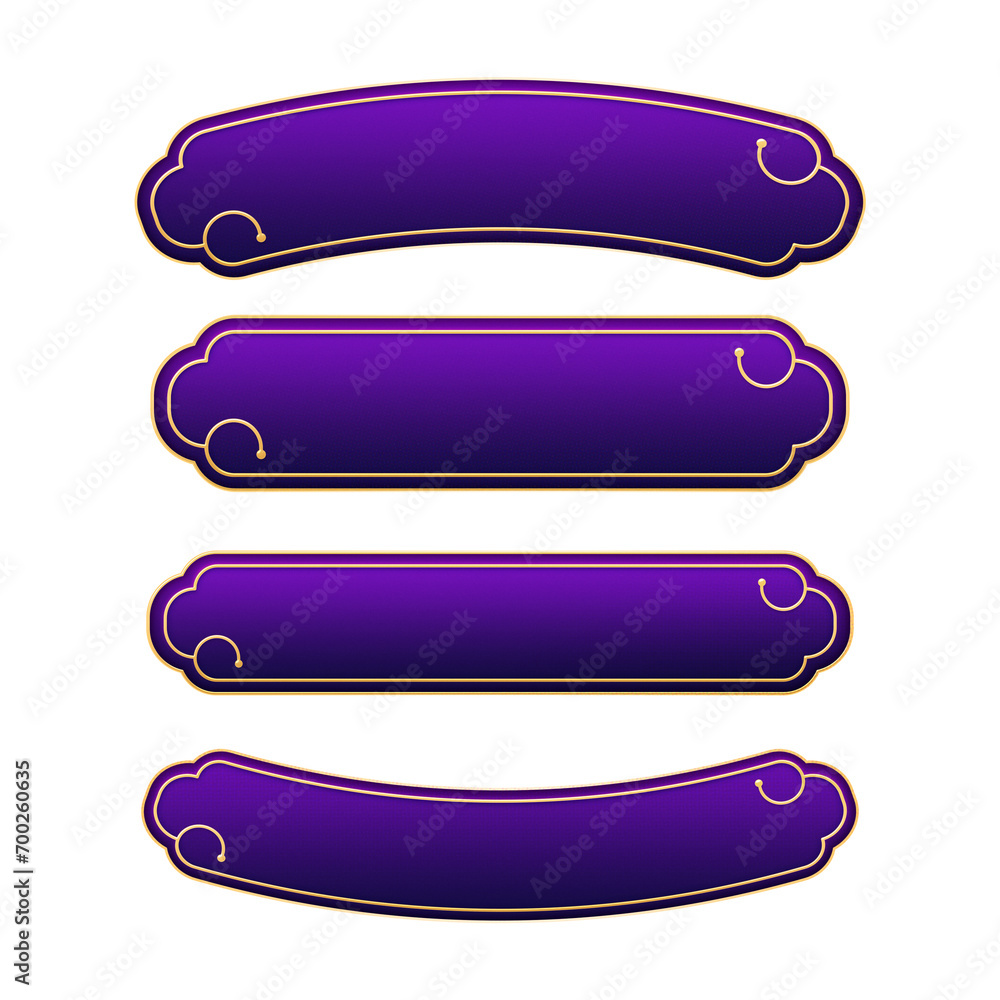 Elegant simple oriental asia cloud pattern purple violet round corner ...