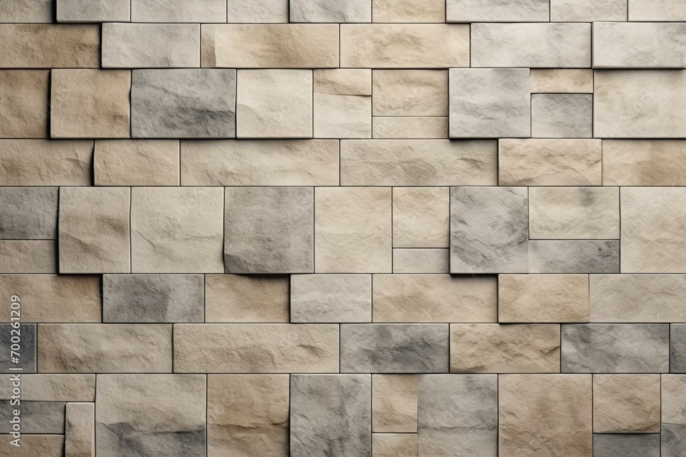 Textured wall background with tiles. Rectangular, natural stone tile ...
