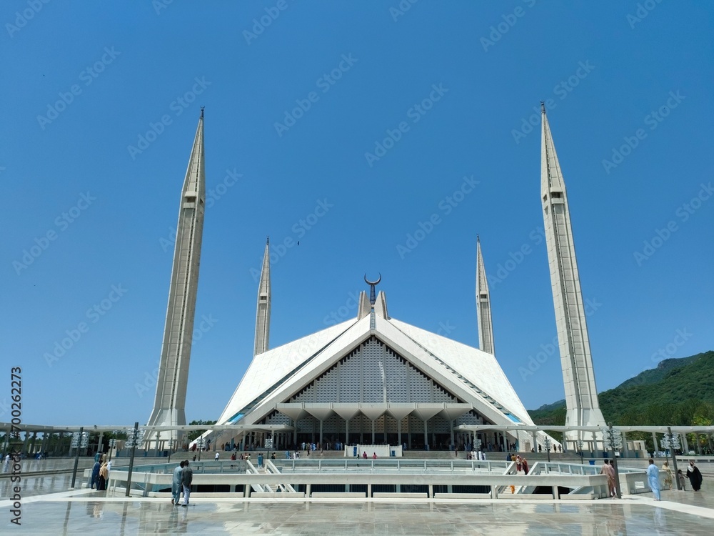 Modern Islamic Architecture: The Faisal Mosque's Unique Design Stock ...