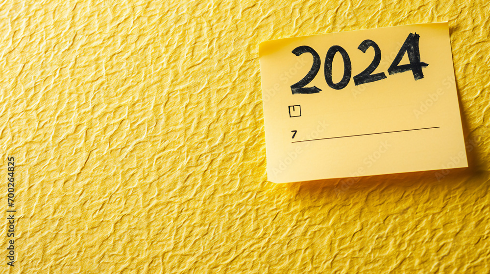 2024 date handwritten in a text script with a black marker pen on paper ...