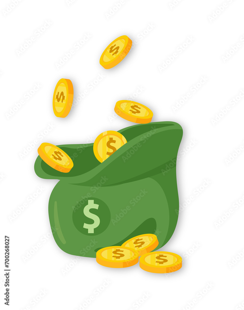 Money bank sign dollar bill banknotes, coin piles, tranperancy ...