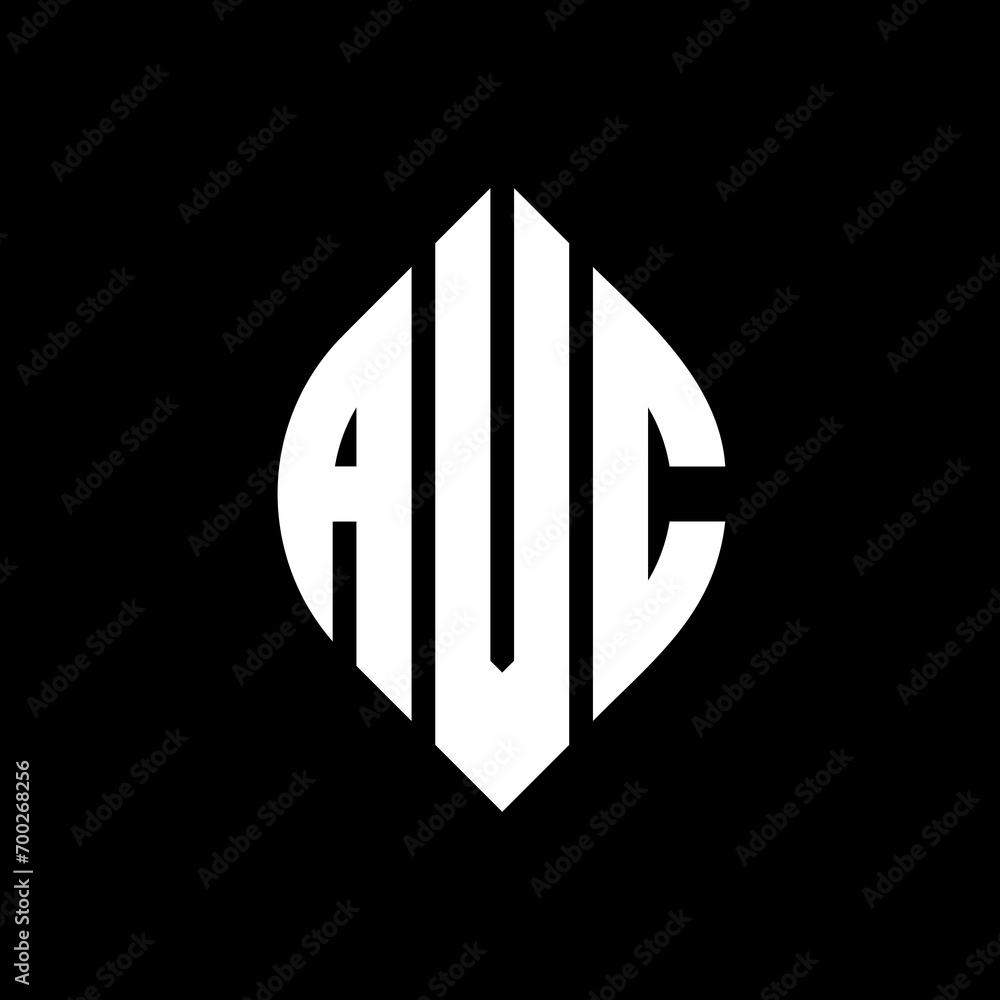 AVC circle letter logo design with circle and ellipse shape. AVC ...