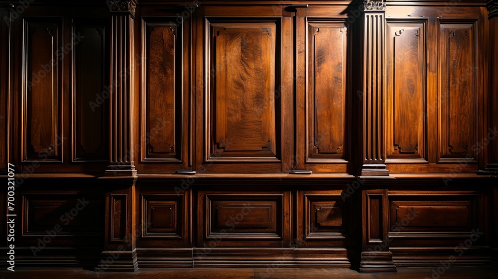 Luxury wood paneling background or texture. highly crafted classic ...
