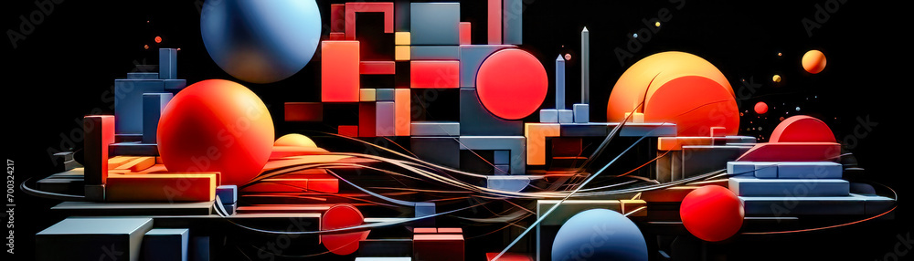 Graphic of Abstract Very Detailed 3D Background with Abstract Surfaces ...