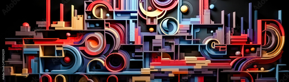 Graphic of Abstract Very Detailed 3D Background with Abstract Surfaces ...