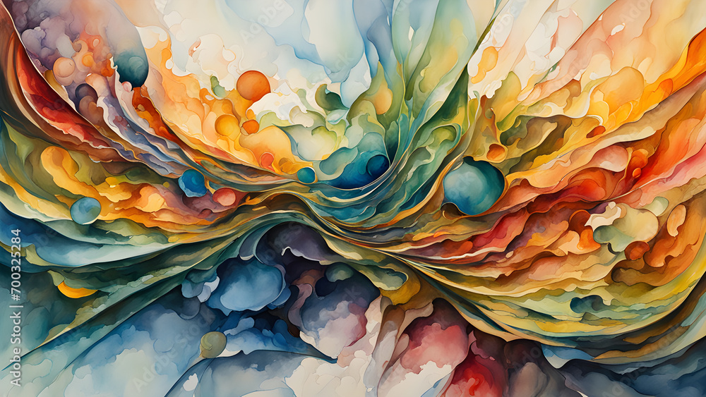 Painting in oil: Abstract color composition in impressionism style ...