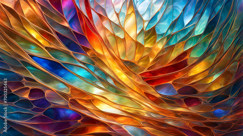 Painting in oil: Abstract color composition in impressionism style ...