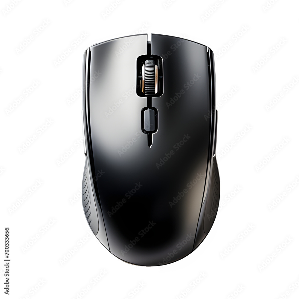 computer mouse top view isolated on transparent background ,generative ...
