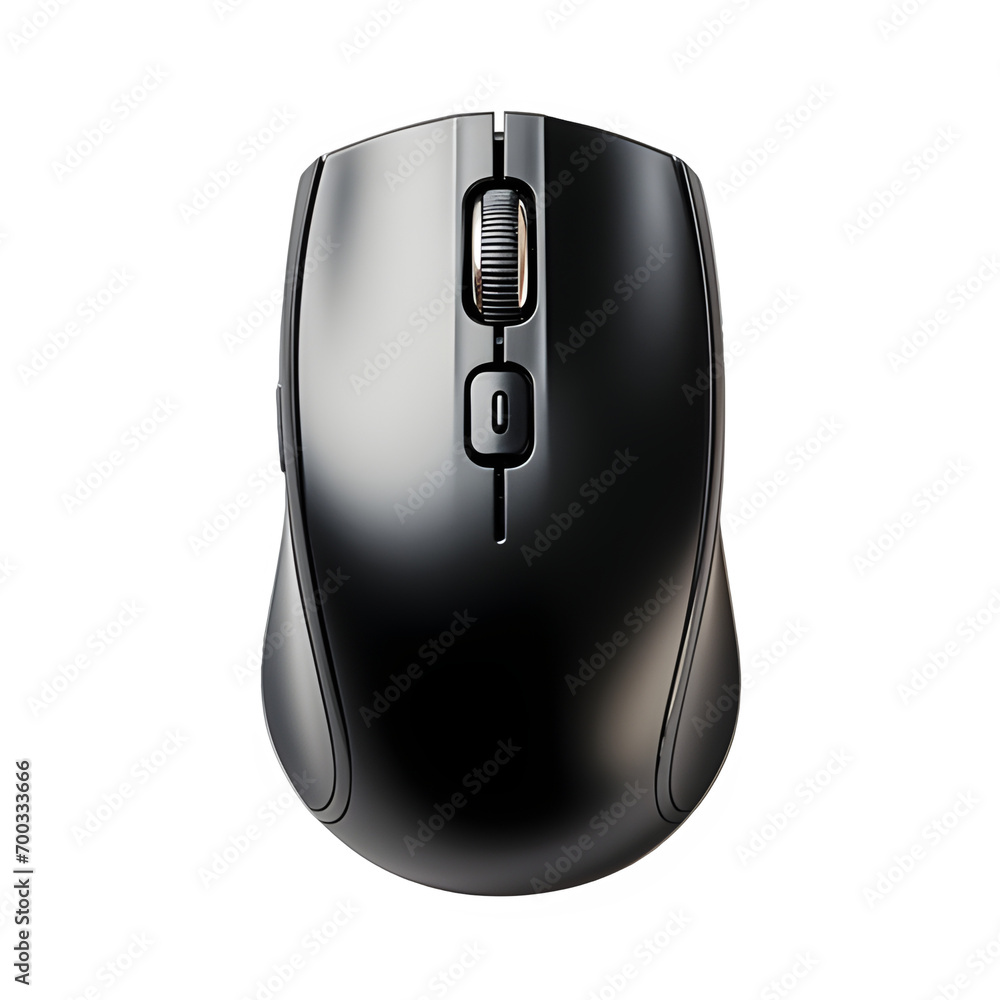 computer mouse top view isolated on transparent background ,generative ...