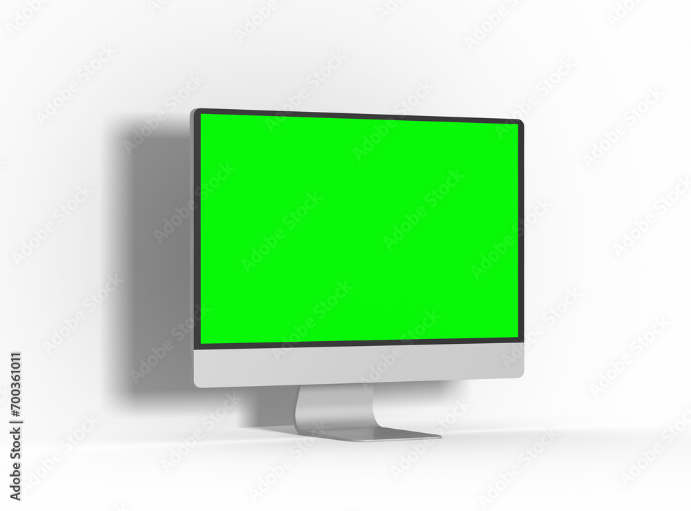 iMac desktop template with green screen for UI/UX Product Showcase on ...