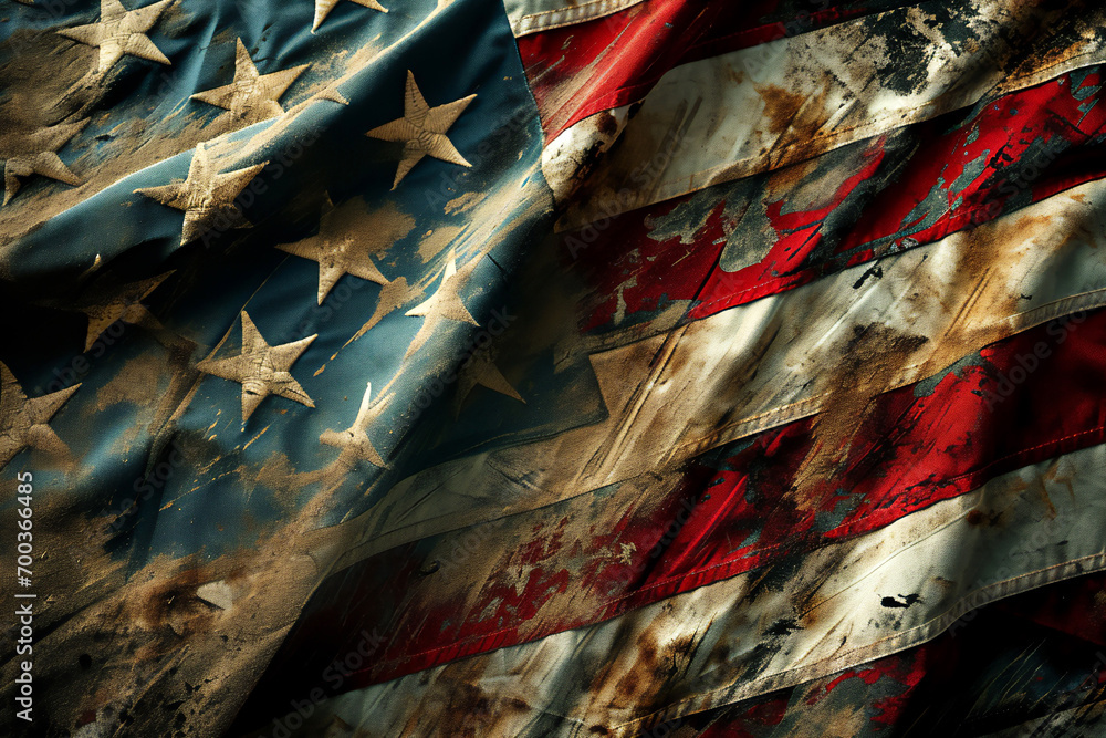 American flag of the United States of America background with a ...