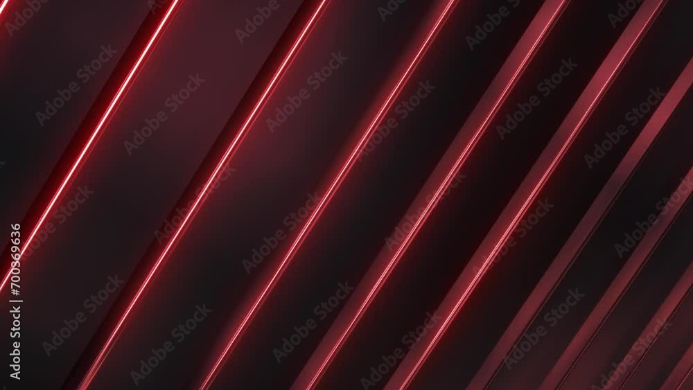 This stock motion graphic video of 4K Red Glossy Pattern with gentle overlapping curves on ...