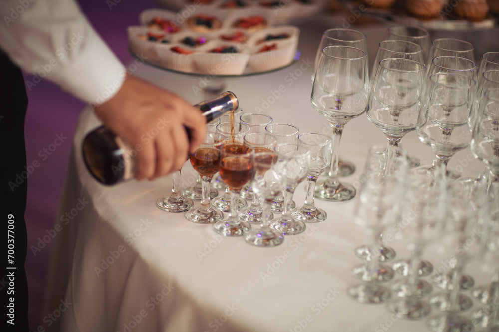 Wedding catering. Celebration marriage concept. Restaurant and bar ...