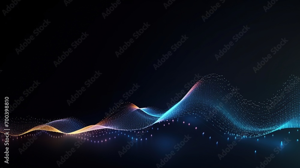 Advanced wave drawing. Abstract Neon Light, abstract color background ...