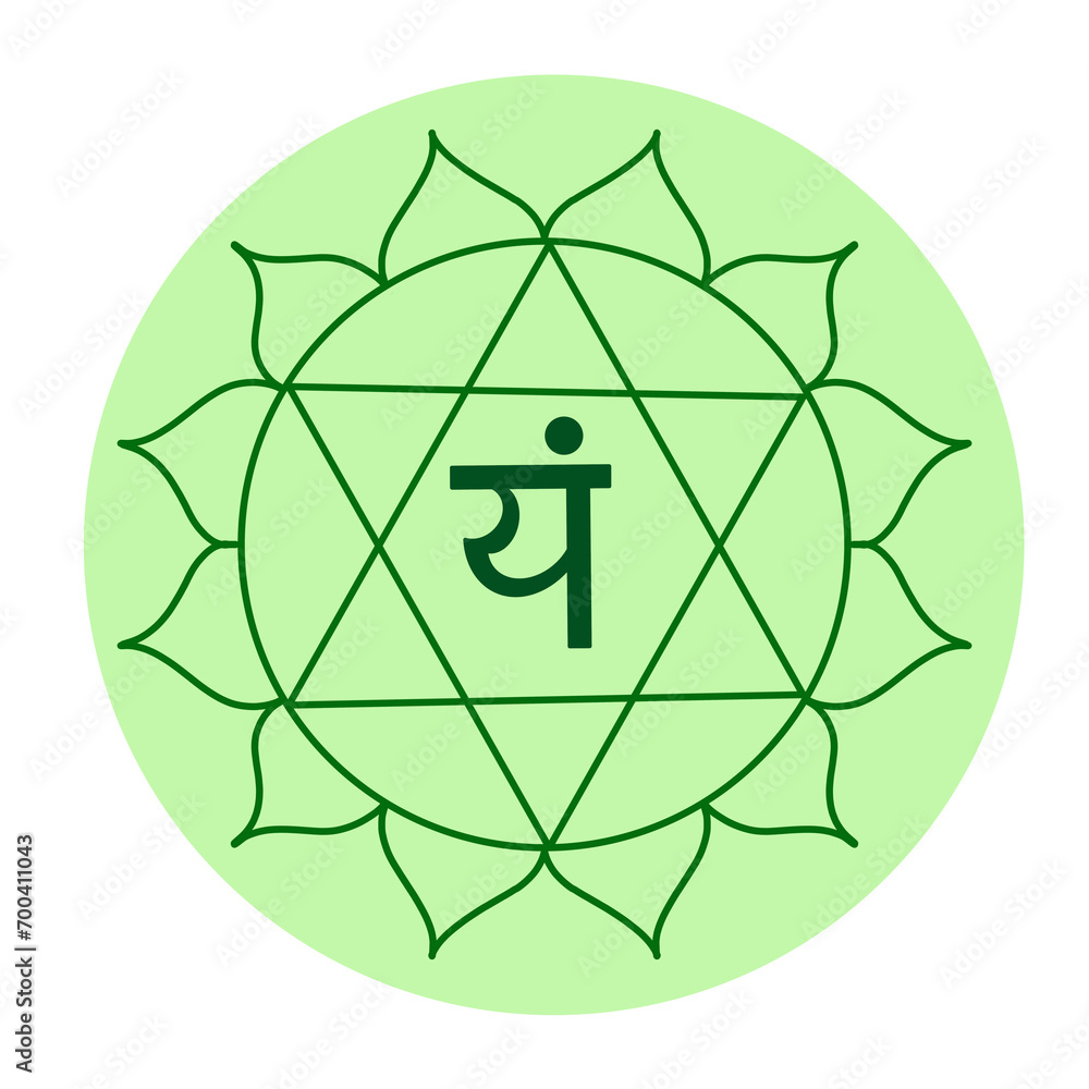 Anahat Chakra circle filled is called as heart chakra is the fourth ...