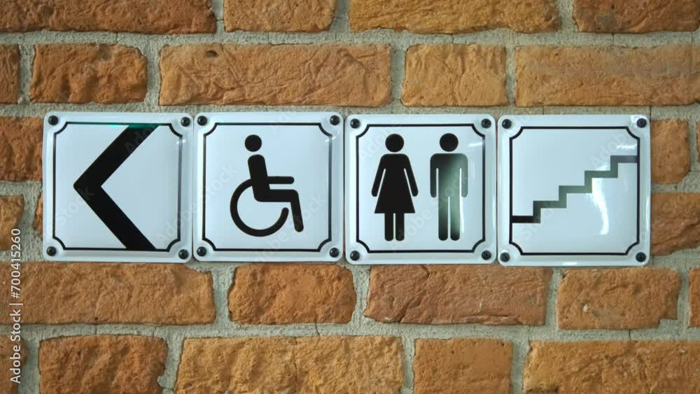Signboard handicap toilet sign, toilet for people with disabilities ...