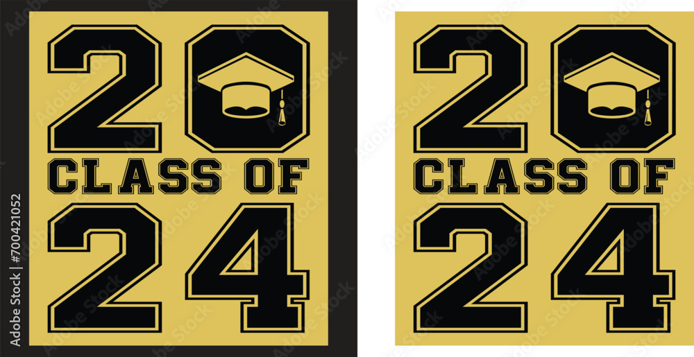 CLASS OF 2024 , ILLUSTRATION , T SHIRT DESIGN , CLASS OF 2024 VECTOR ...