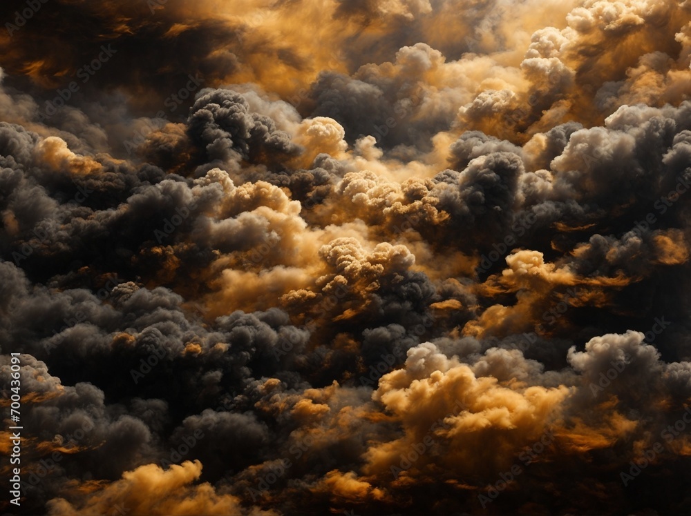 black and gold cloud abstrack background with Generative AI Technology ...