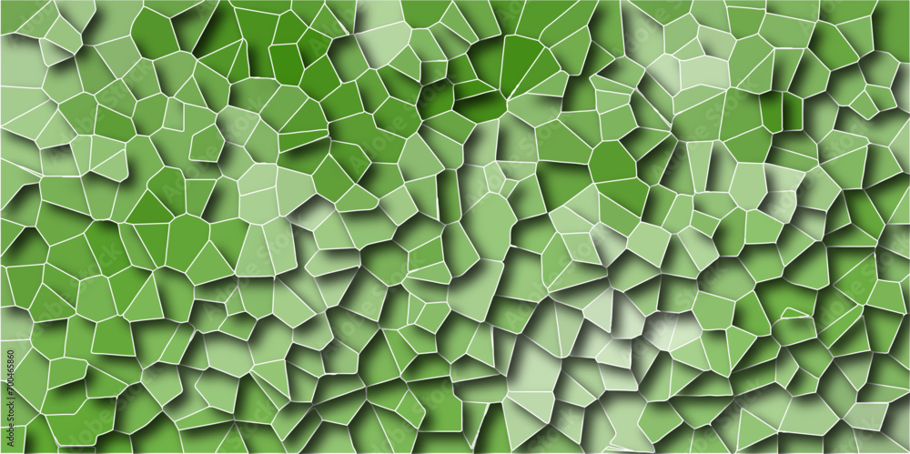 Abstract green background with polygon or vector frame. Texture of ...
