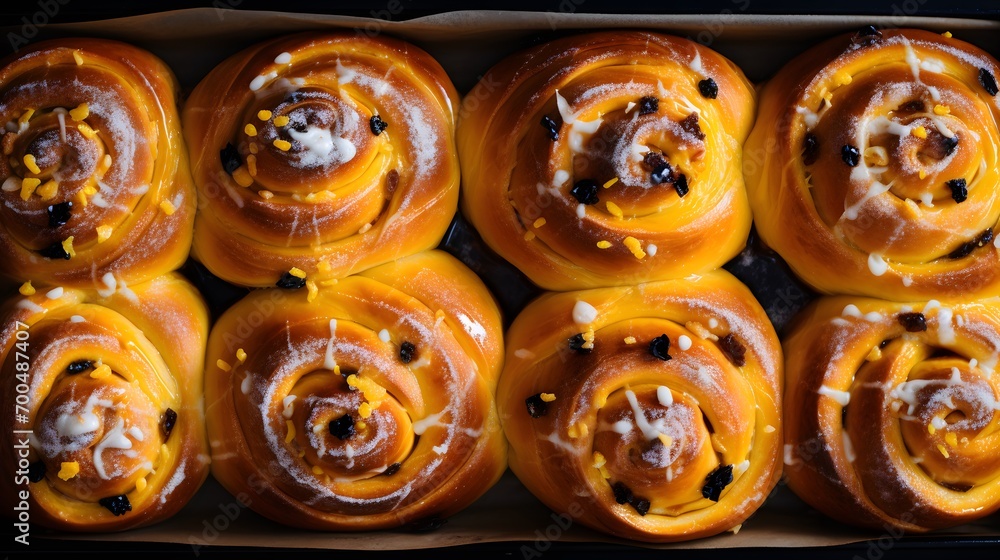 Homemade swedish St Lucia saffron buns. Also called lussekatt or ...