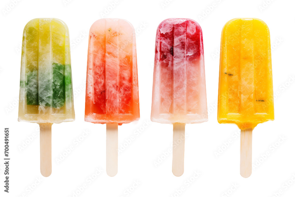Popsicle Flavor Assortment isolated on transparent background Stock ...