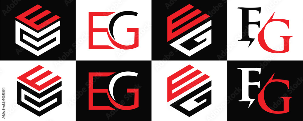 EG logo. E G design. White EG letter. EG, E G letter logo design ...