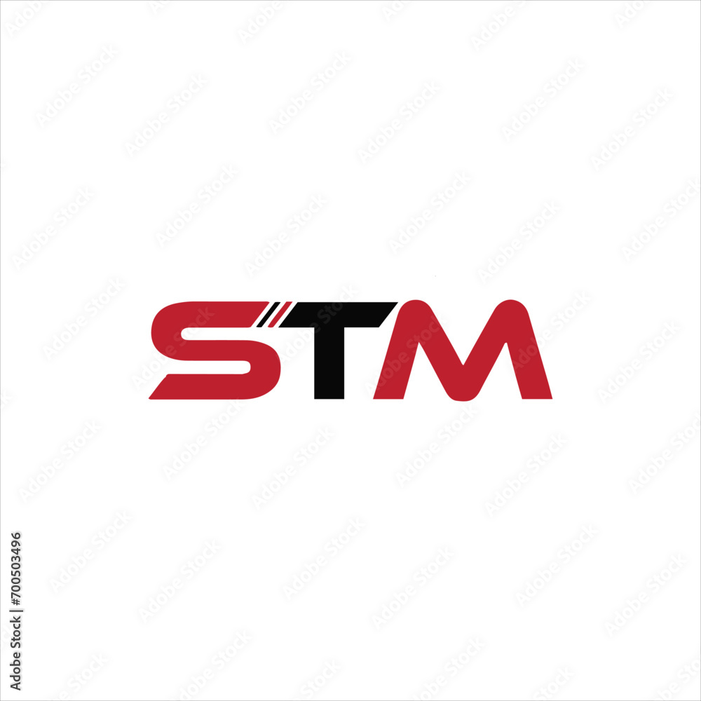 STM logo. S T M design. White STM letter. STM, S T M letter logo design ...