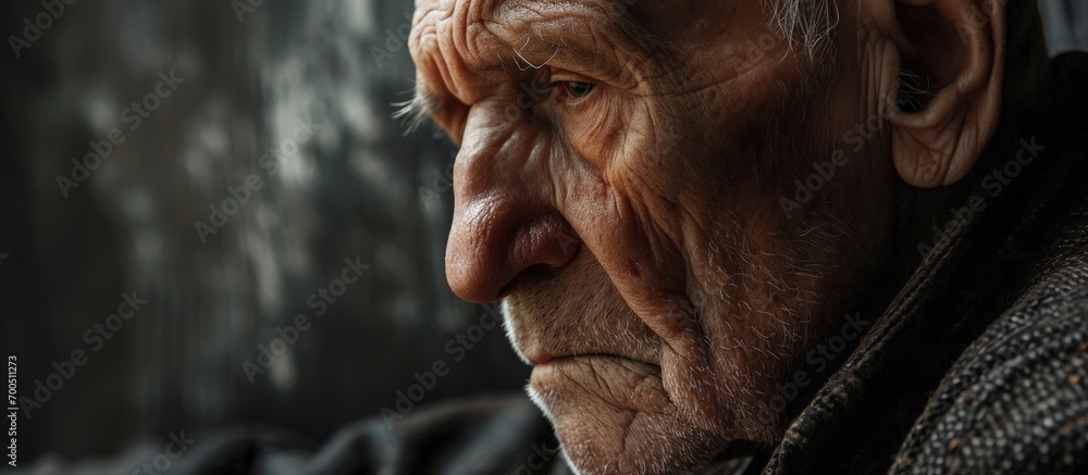 I miss you Desperate elderly male widower mourning trying to be strong ...