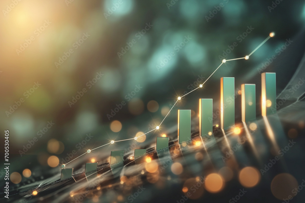 Financial Growth Chart, barometer-style chart illustrating the growth ...