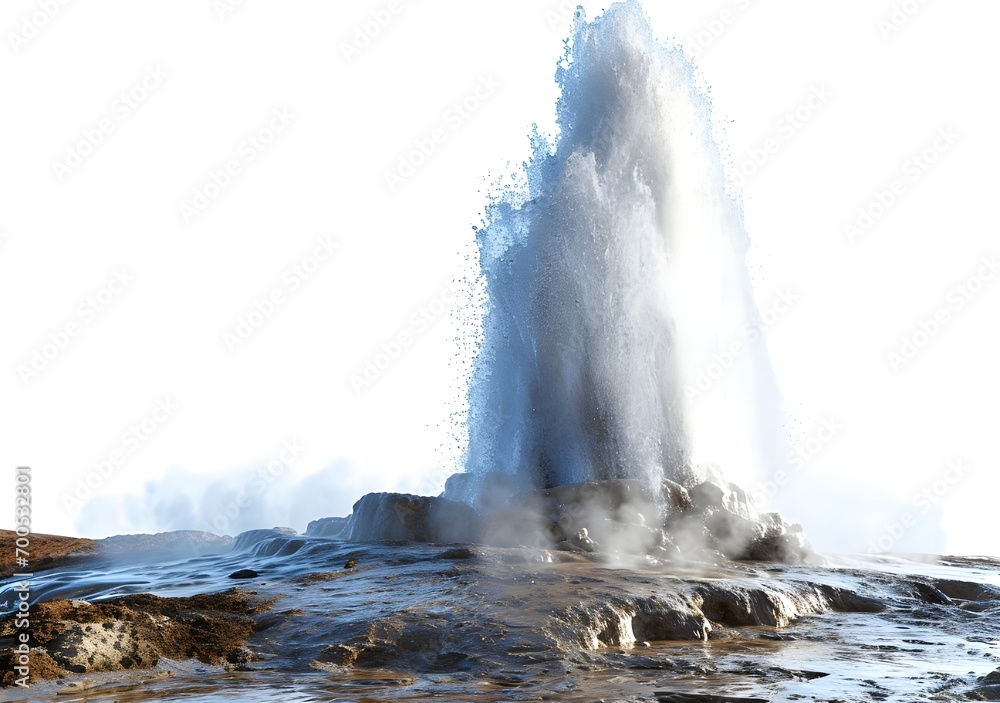 fountain in the water, Exploding Water Geyser. Shooting stream of ...
