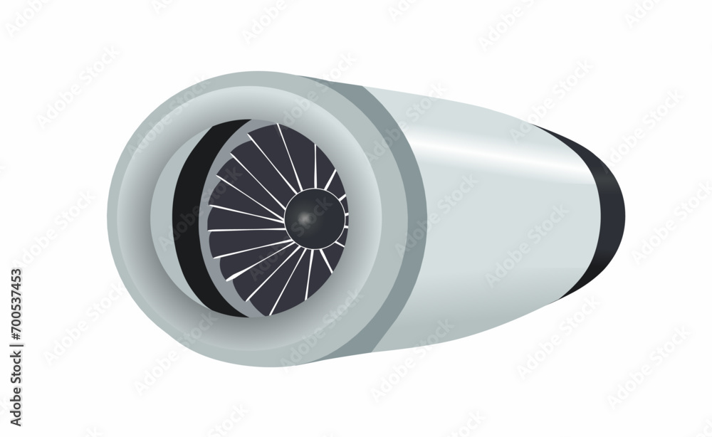 ircraft engine vector, engine system, turbo fan, jet engine, 3d vector ...