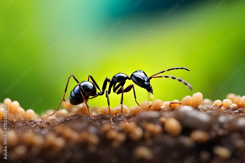 Get up close to a trail of ants as they carry food or navigate through ...
