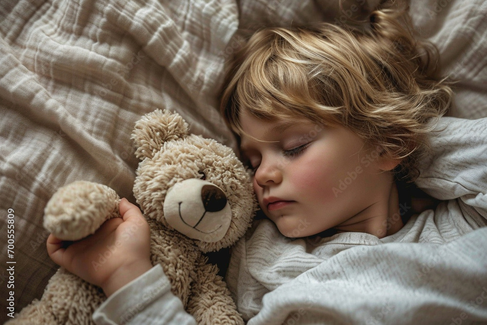 timeless photo capturing a child's peaceful nap with a soft toy by ...