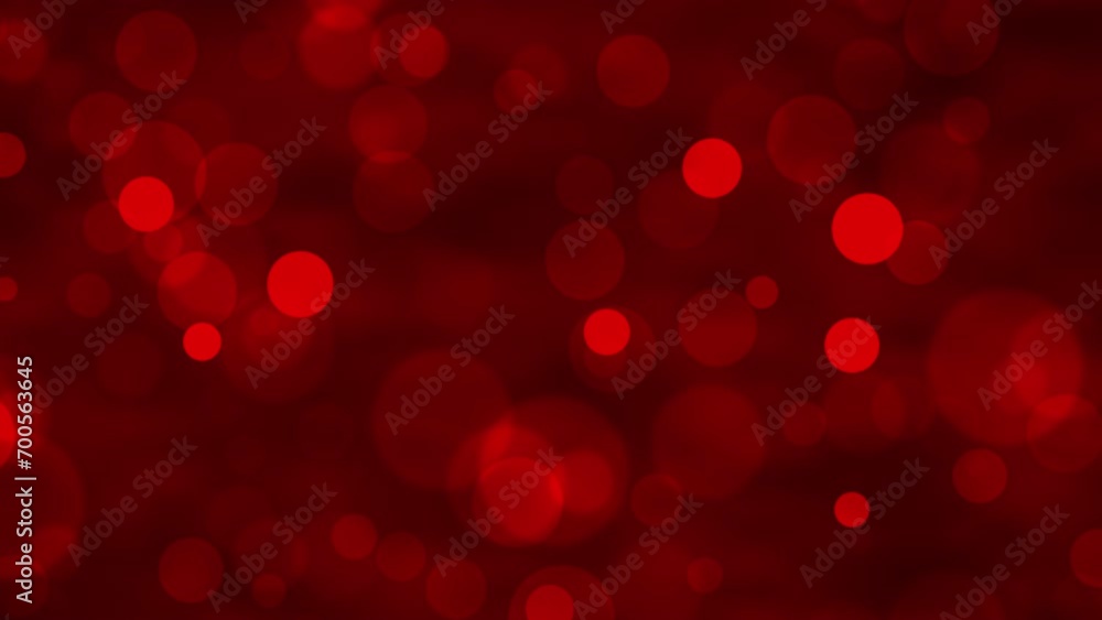 Red glowing bokeh particles animation.Red background.Moving bubbles ...
