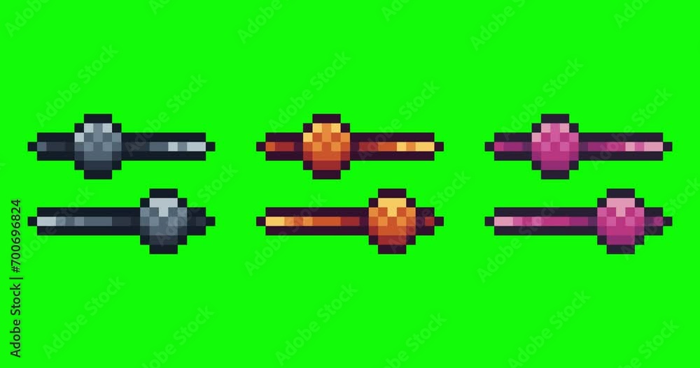 Green screen of info,info slide icon bits pixel slowly appeared and ...