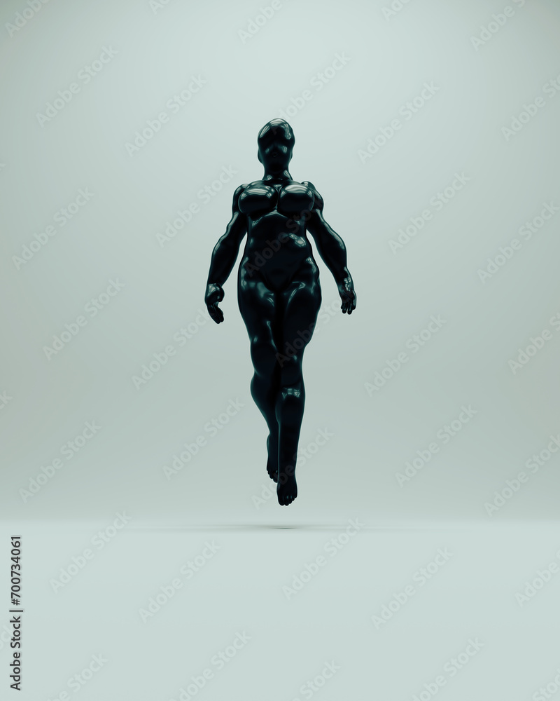 Black female abstract voluptuous sculpture mysterious paranormal figure ...