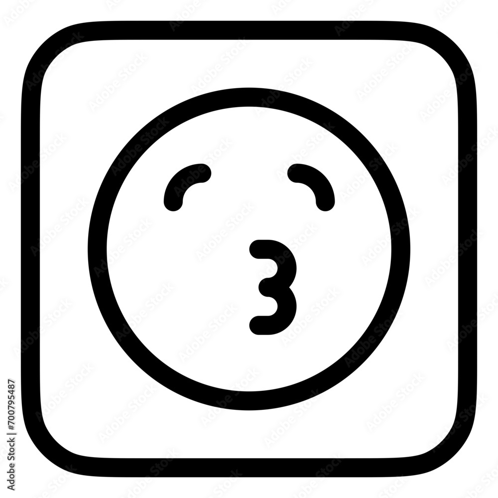 Editable in love, kissy face vector icon. Part of a big icon set family ...