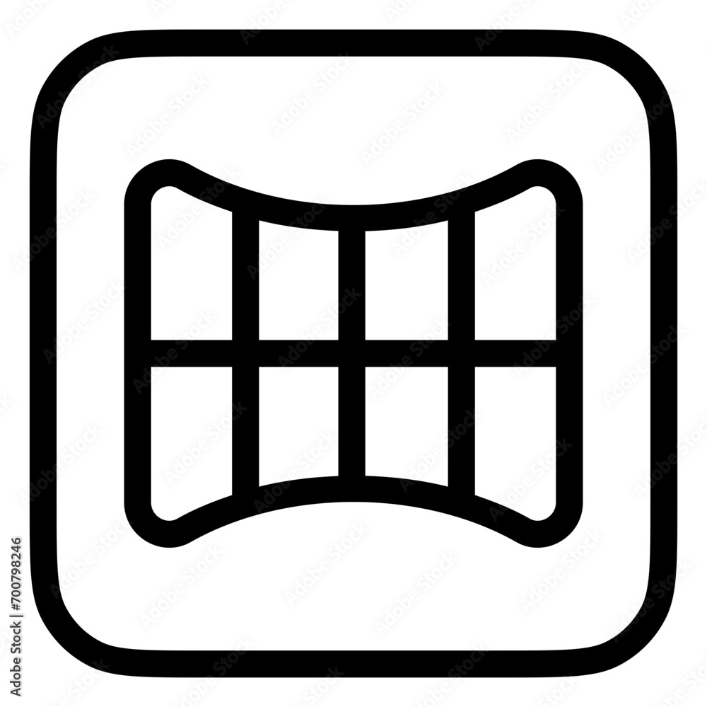 Editable panorama grid vector icon. Part of a big icon set family ...