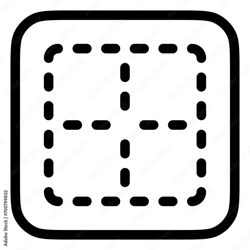Editable middle center border vector icon. Part of a big icon set ...