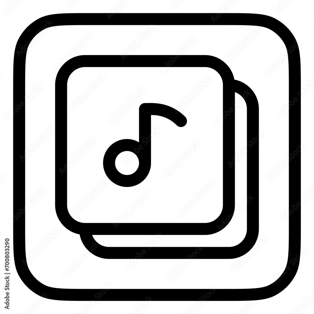 Vecteur Stock Editable vector music playlist album icon. Black ...