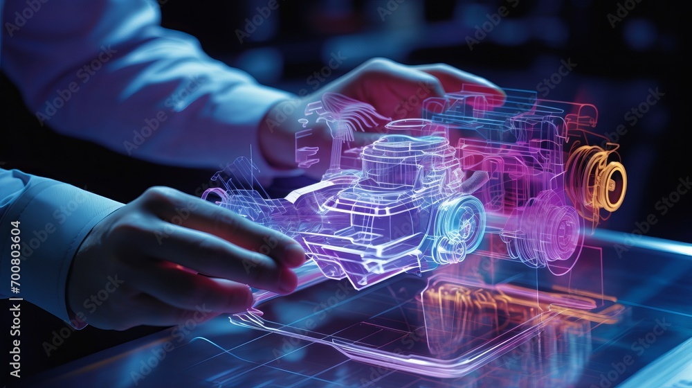 Revolutionary Precision: Engineer's Hand Sculpting a Futuristic 3D ...