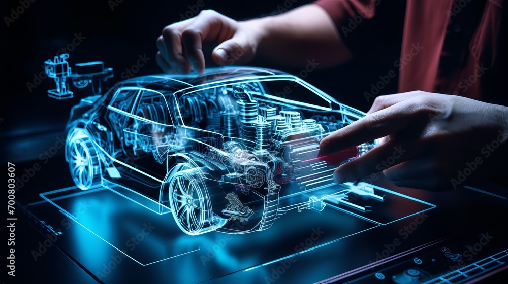 Revolutionary Precision: Engineer's Hand Sculpting a Futuristic 3D ...