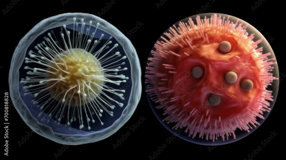 Bacteria, microscopic unicellular organisms, microorganism, under ...
