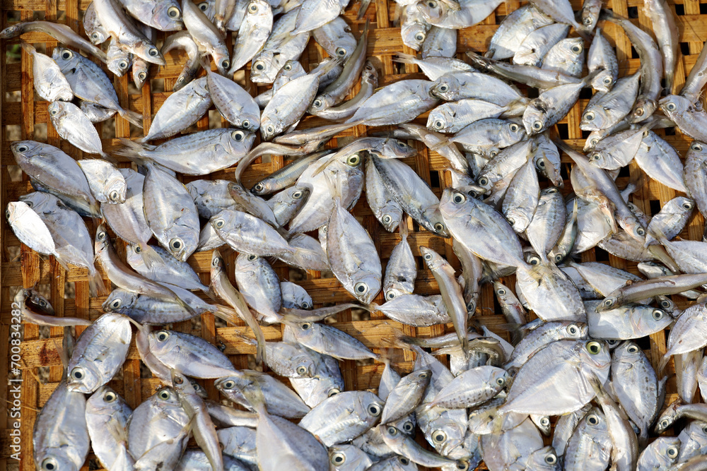 Indonesian salted fish, dried fish on the market, food preservation ...