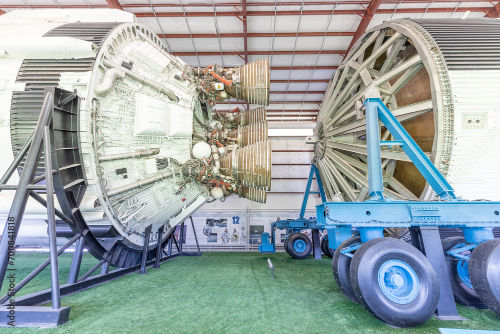nside hangar with SATURN V Rocket in Space Center - The Lyndon B ...