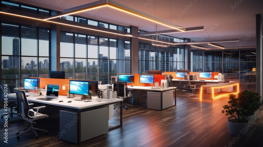 Dynamic Illumination: Transformative Office Environment with Time ...