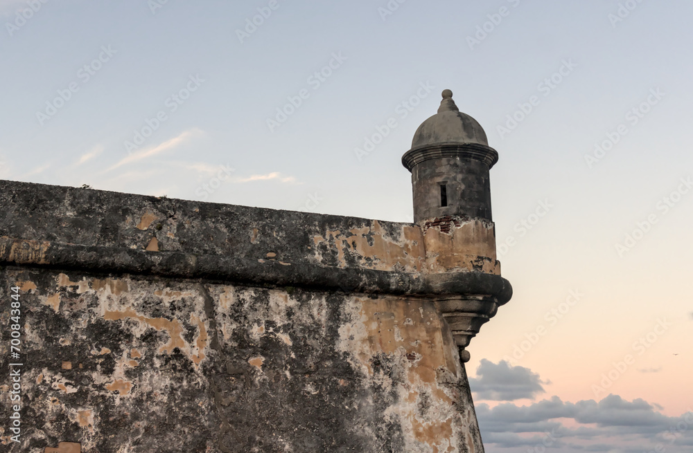 lookout tower (garita, bartizan) at Castillo San Felipe del Morro in ...
