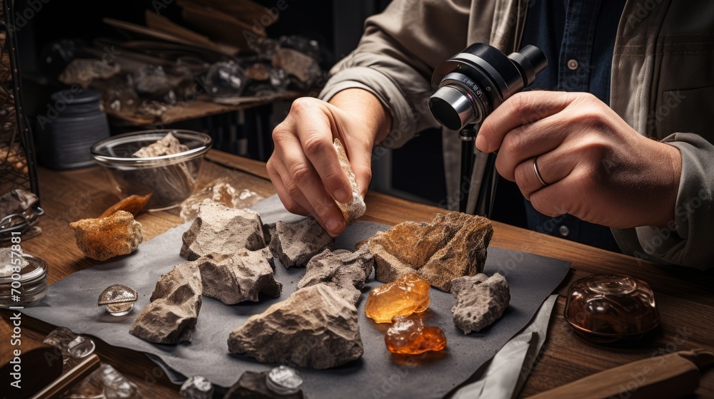 Exploring Earth's Secrets: Geologist's Hands Unveiling Nature's Wonders ...