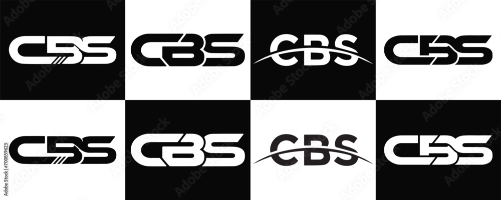 CBS logo. C B S design. White CBS letter. CBS, C B S letter logo design ...